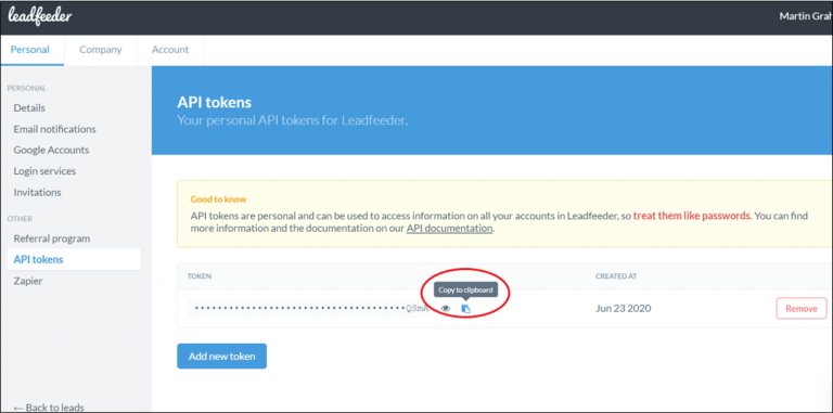 New Integration: How To Connect Leadfeeder with Salesloop - Salesloop